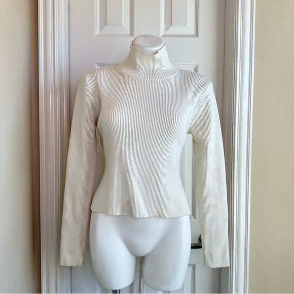 Nasty Gal | Tops | Nasty Gal Turtle Neck Ribbed Open Back Longsleeve ...